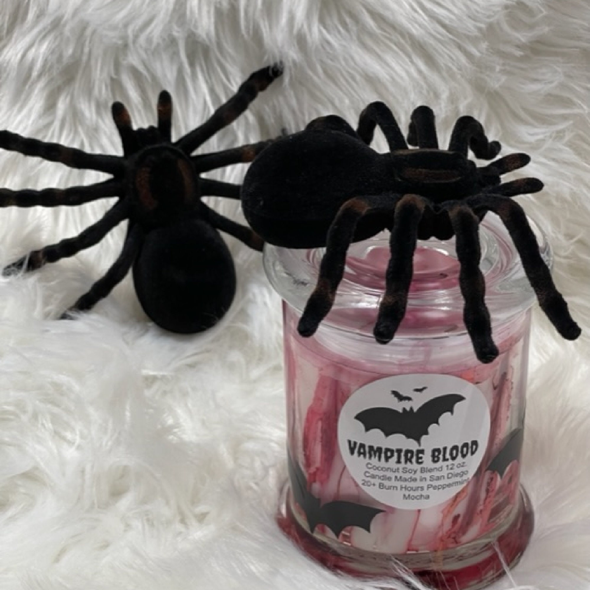 HALLOWEEN Vampire Blood Coconut Soy Blend Container Candle Peppermint ...