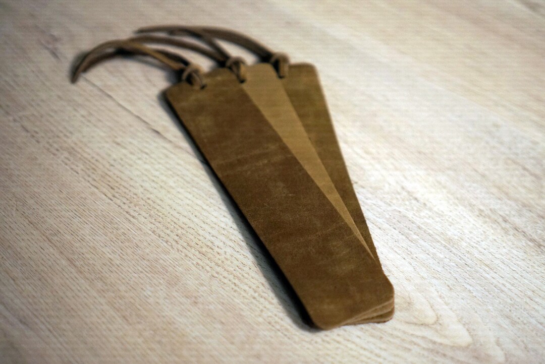 Leather Bookmarks Olive Green, Handmade Bookmark, Reader Gift, Family ...