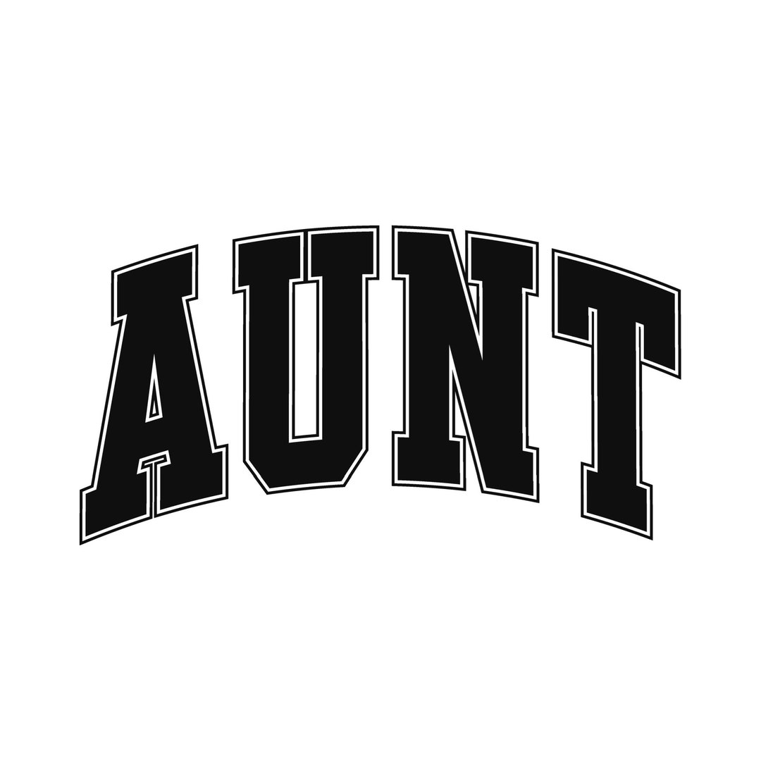 Aunt SVG Jersey Letters SVG Digital File - Etsy