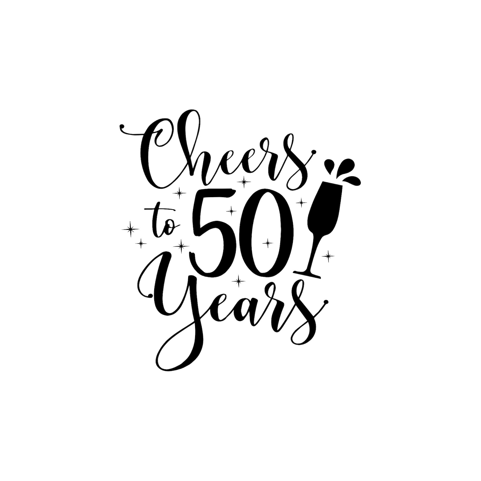 Cheers to 50 Years! SVG - 50th Birthday SVG - Birthday - Digital File ...