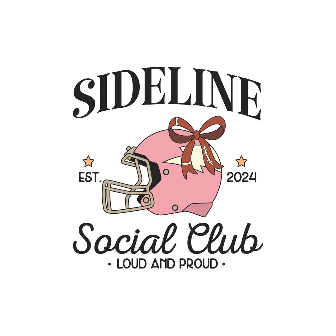 Sideline Social Club PNG - Football PNG - Fall - Retro Cartoon PNG ...