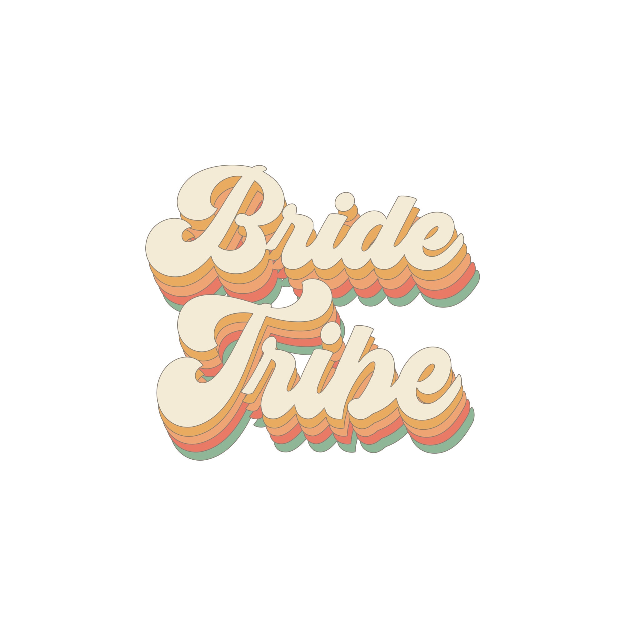 Bride Tribe SVG - Retro Bride SVG - Instant Digital Download - Etsy