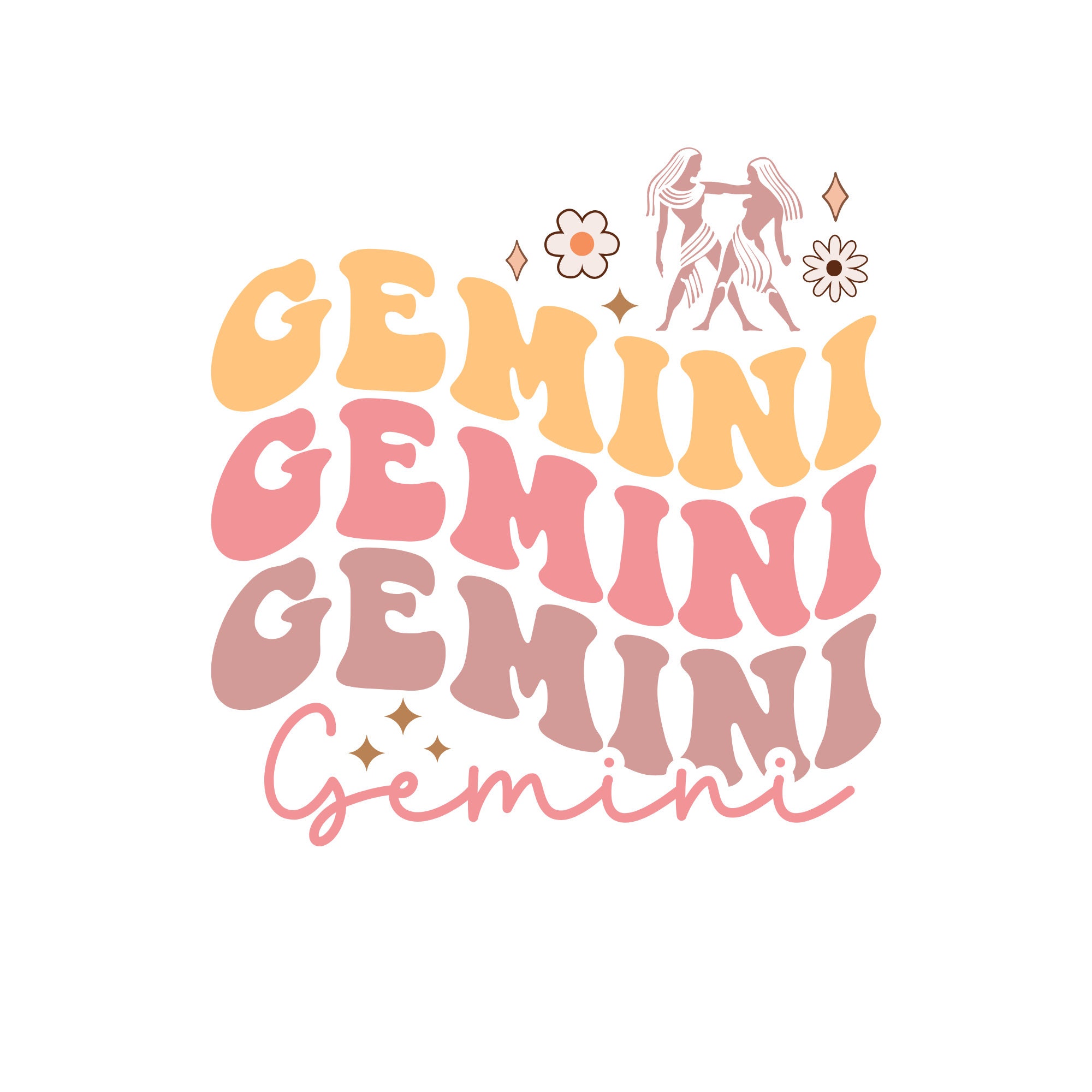 Gemini Wavy Text SVG Digital Download - Etsy