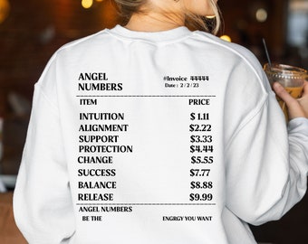 222 Angel Number Sweatshirt Manifestation Sweater Angel Aesthetic Angel ...