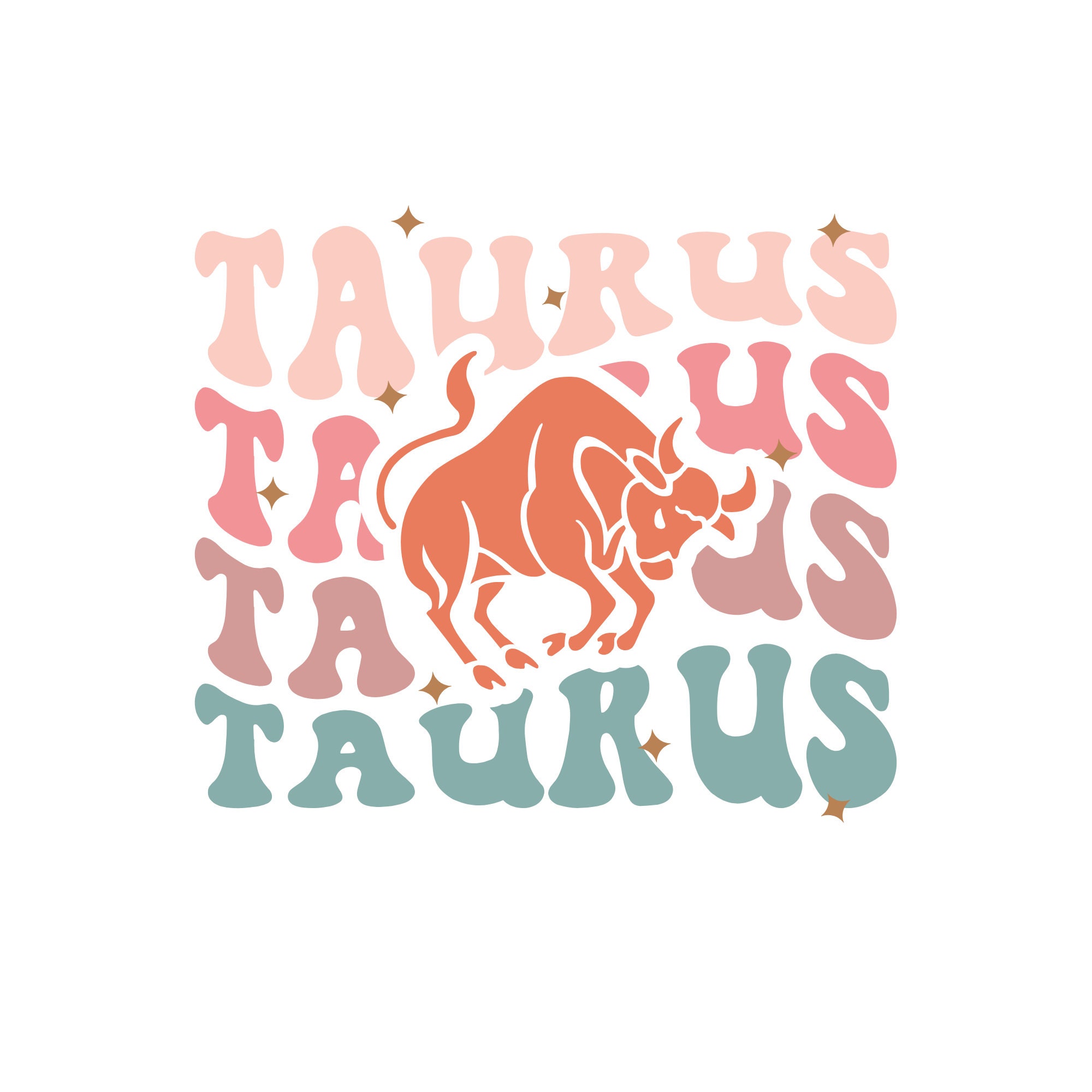 Taurus Wavy Text SVG Digital Download - Etsy
