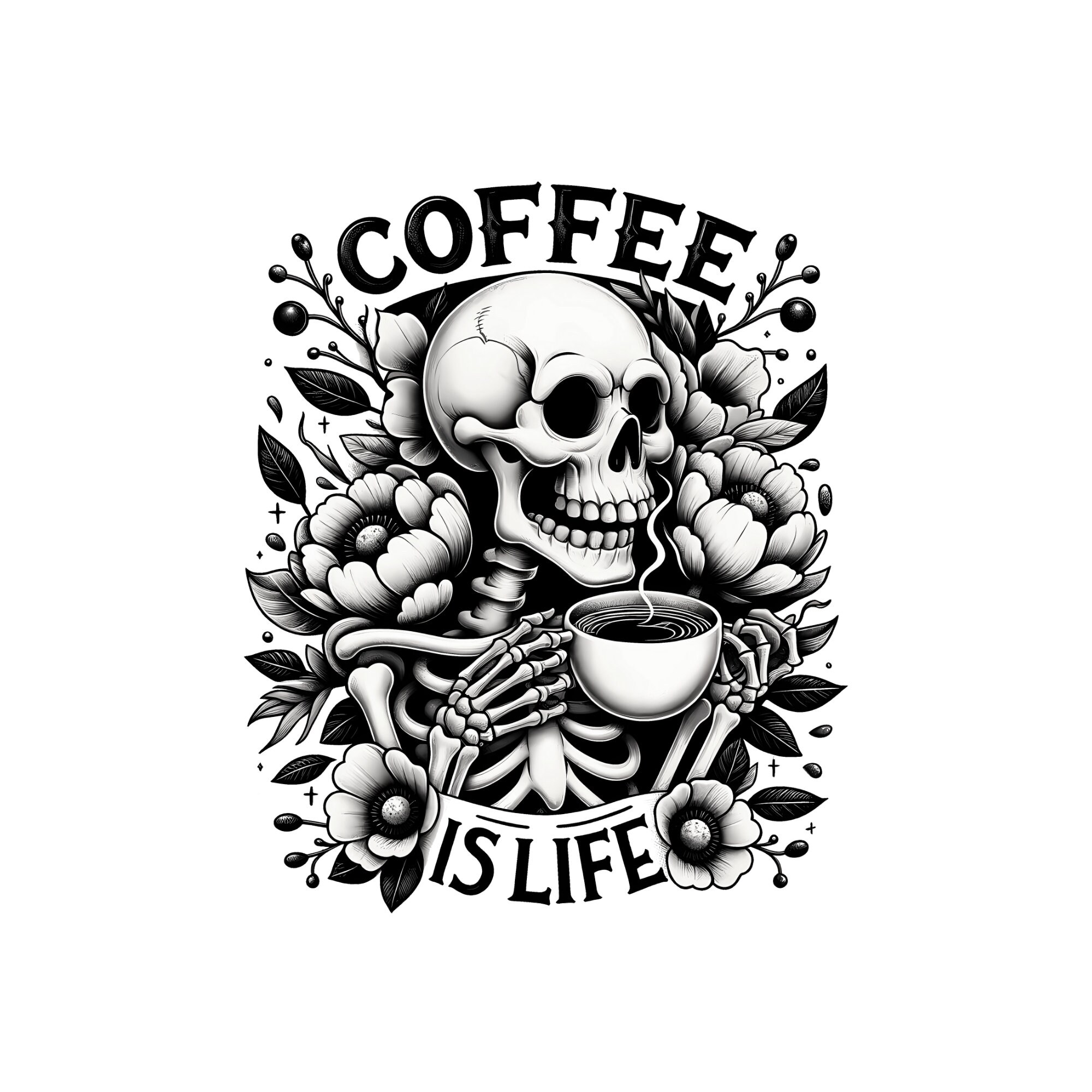 Coffee is Life SVG - Coffee SVG - Skull Coffee - Digital File - Etsy