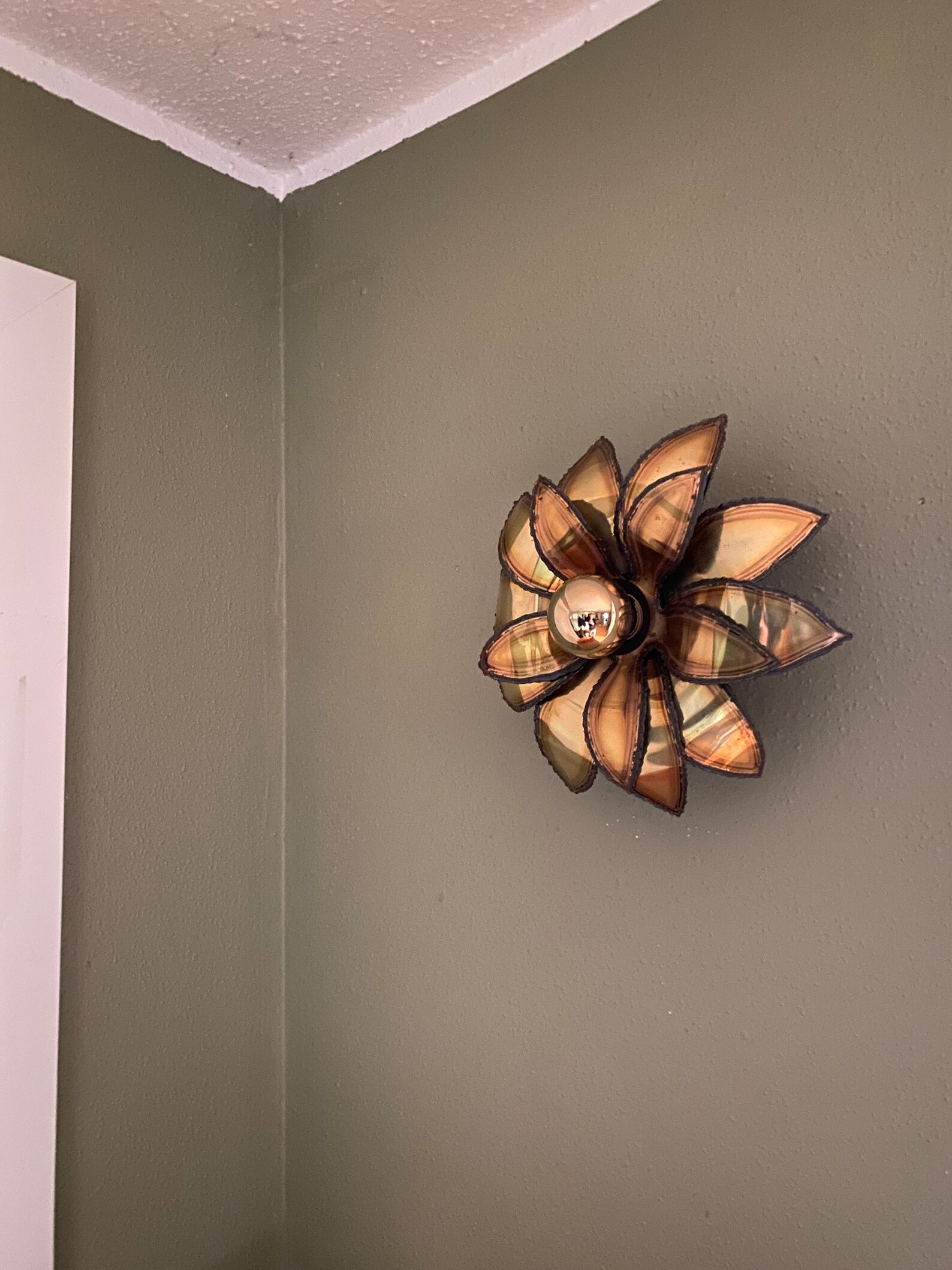 Maison Jansen Palm Leave Wall Light, Ceilling Light, France 70s ...