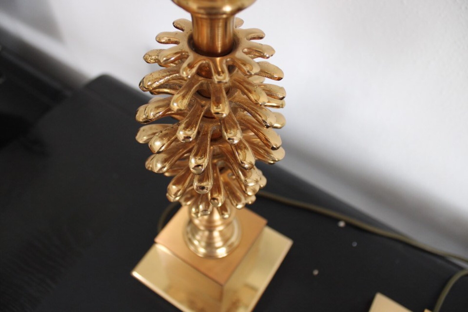 Maison Charles Gilt Pineapple Pinecone Palm Table Lamp | Etsy