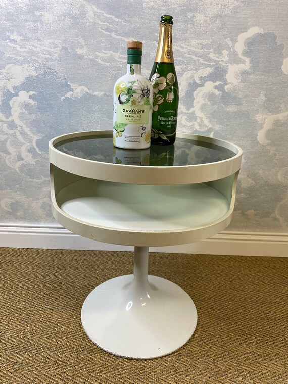 Opal Tulip Side Lounge Table Space Age Nightstand Germany 1970s Etsy