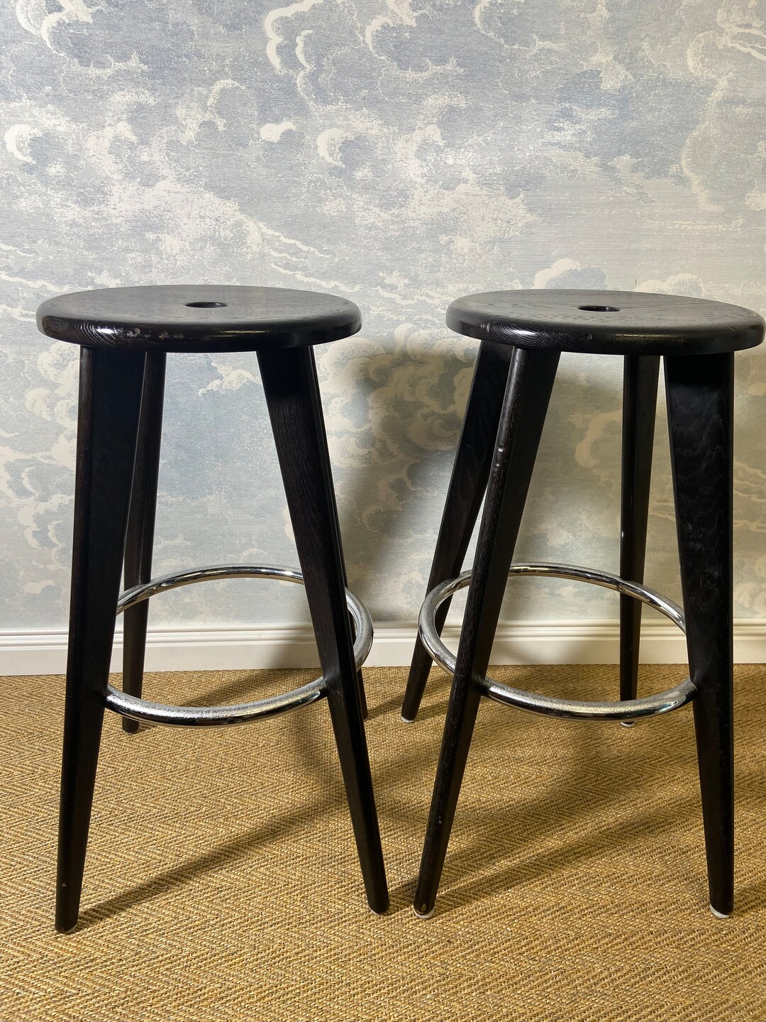 Pair Jean Prouve Tabouret Haut Bar Stools by Vitra Design - Etsy