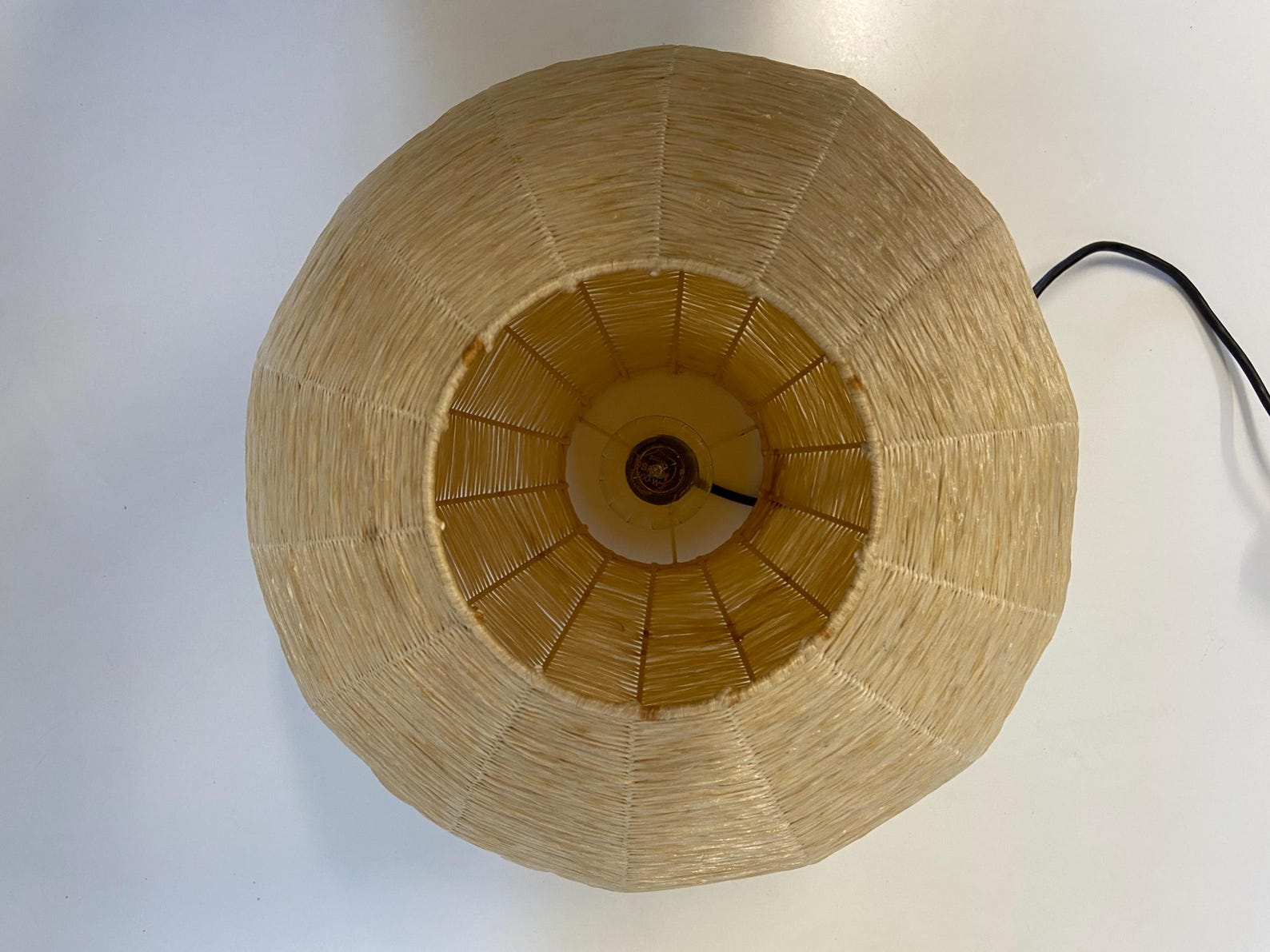 Bast Globe Pendant Light on Metal Frame, Germany Late 60s Early 70s - Etsy
