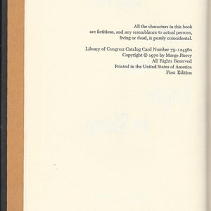Dance the Eagle to Sleep by Marge Piercy (1970 First Edition Hardcover, With Well-worn Dust ...