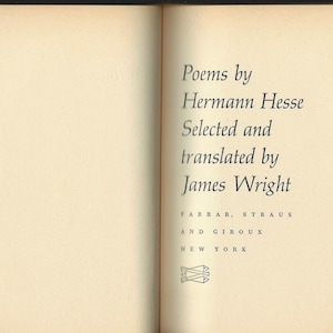 Poems by Hermann Hesse 1970 Trade Paperback, First Printing Selected ...