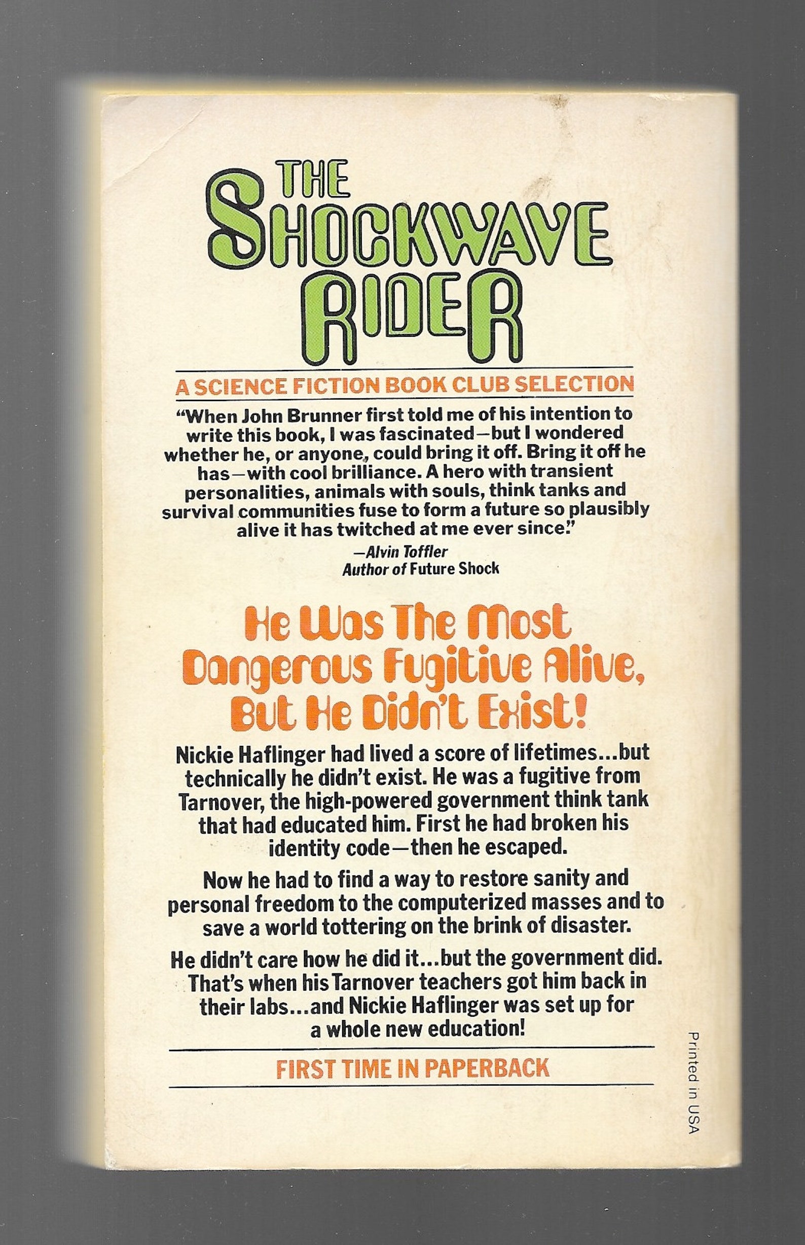 The Shockwave Rider by John Brunner 1976 Paperback the Most ...