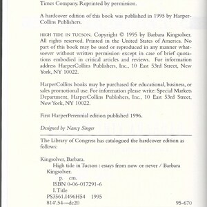 High Tide in Tucson: Essays From Now or Never by Barbara Kingsolver ...