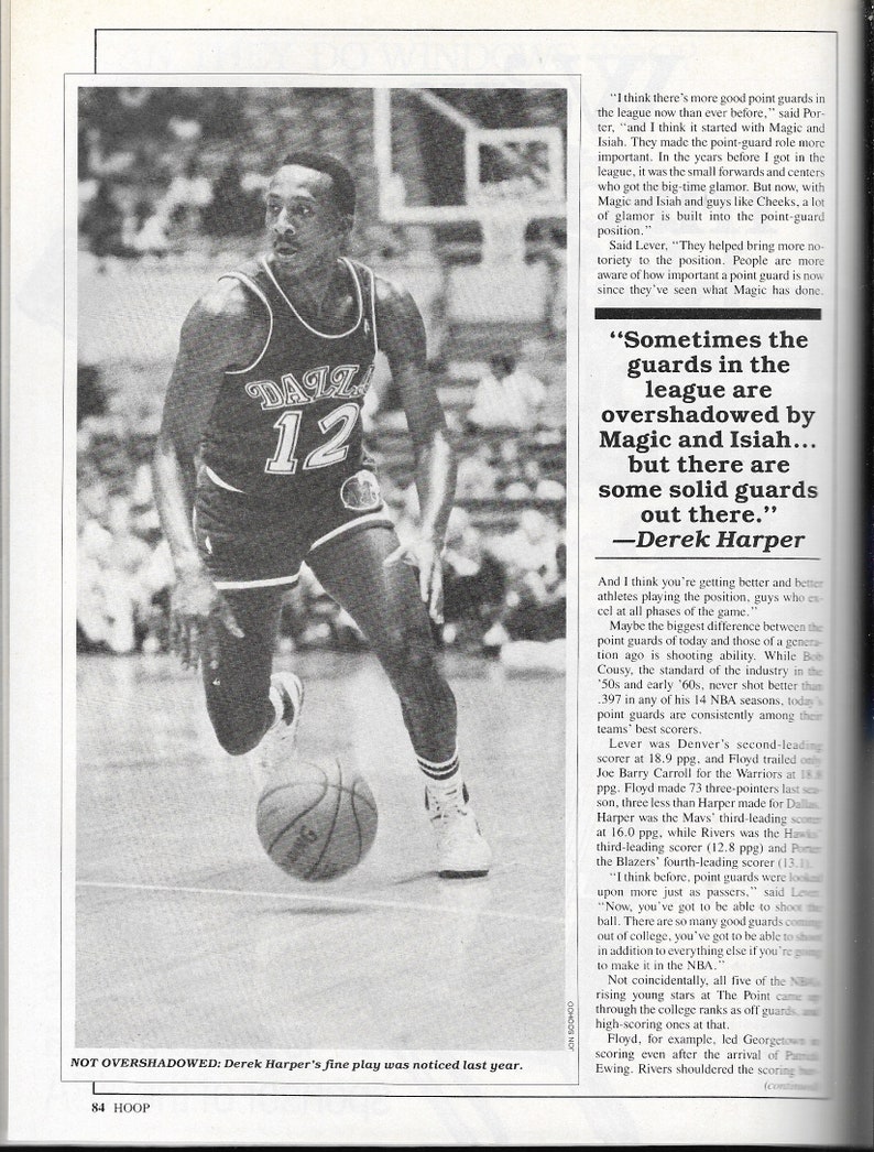 NBA Hoop Magazine 1988 vol. XIV, Issue 3 Houston Rockets Vs. Sacramento ...
