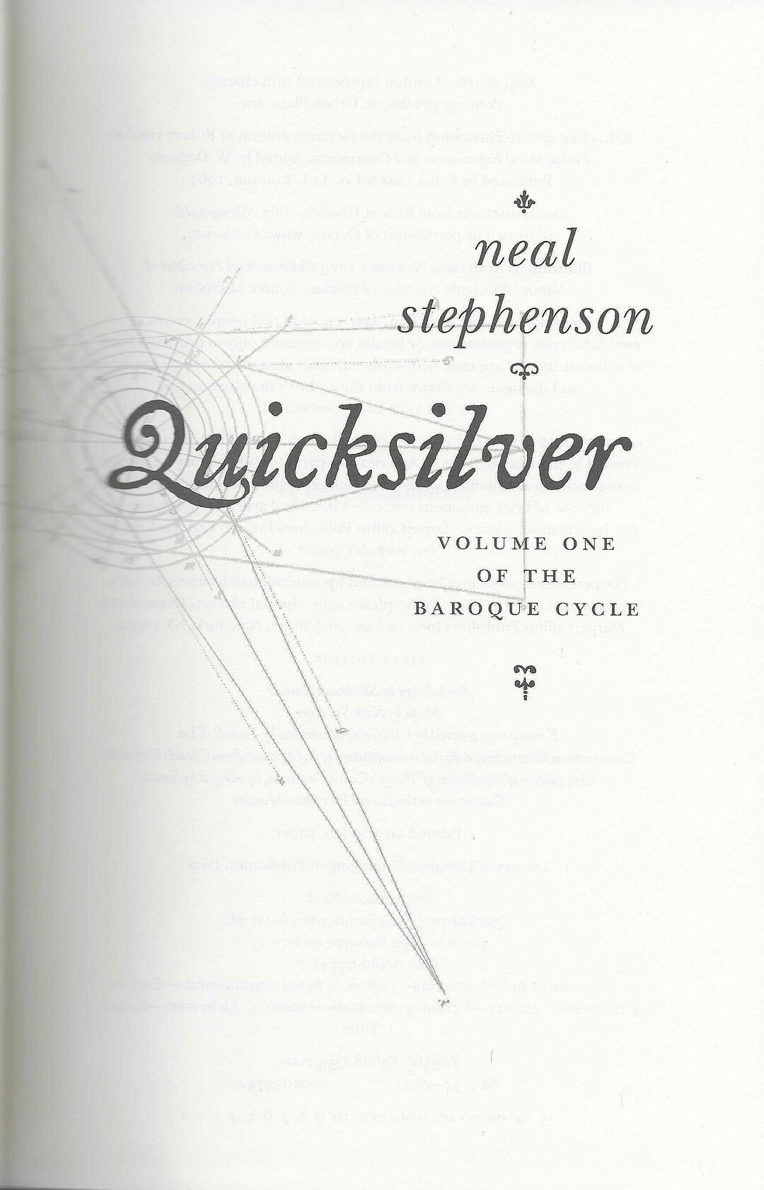 Quicksilver (the Baroque Cycle, Volume One) by Neal Stephenson (2003 ...