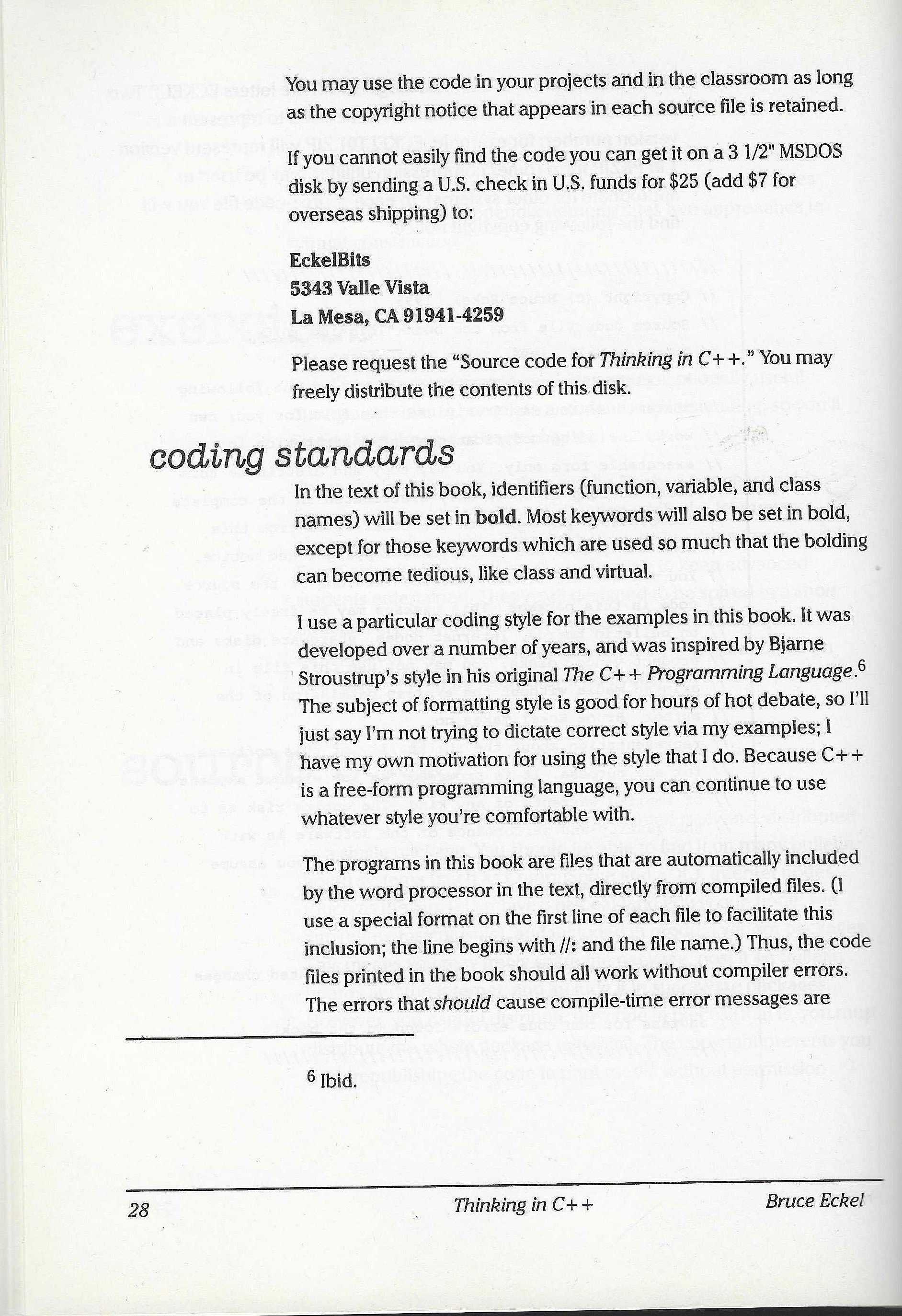Thinking in C++ by Bruce Eckel (1995 Oversized Softcover) C++ ...