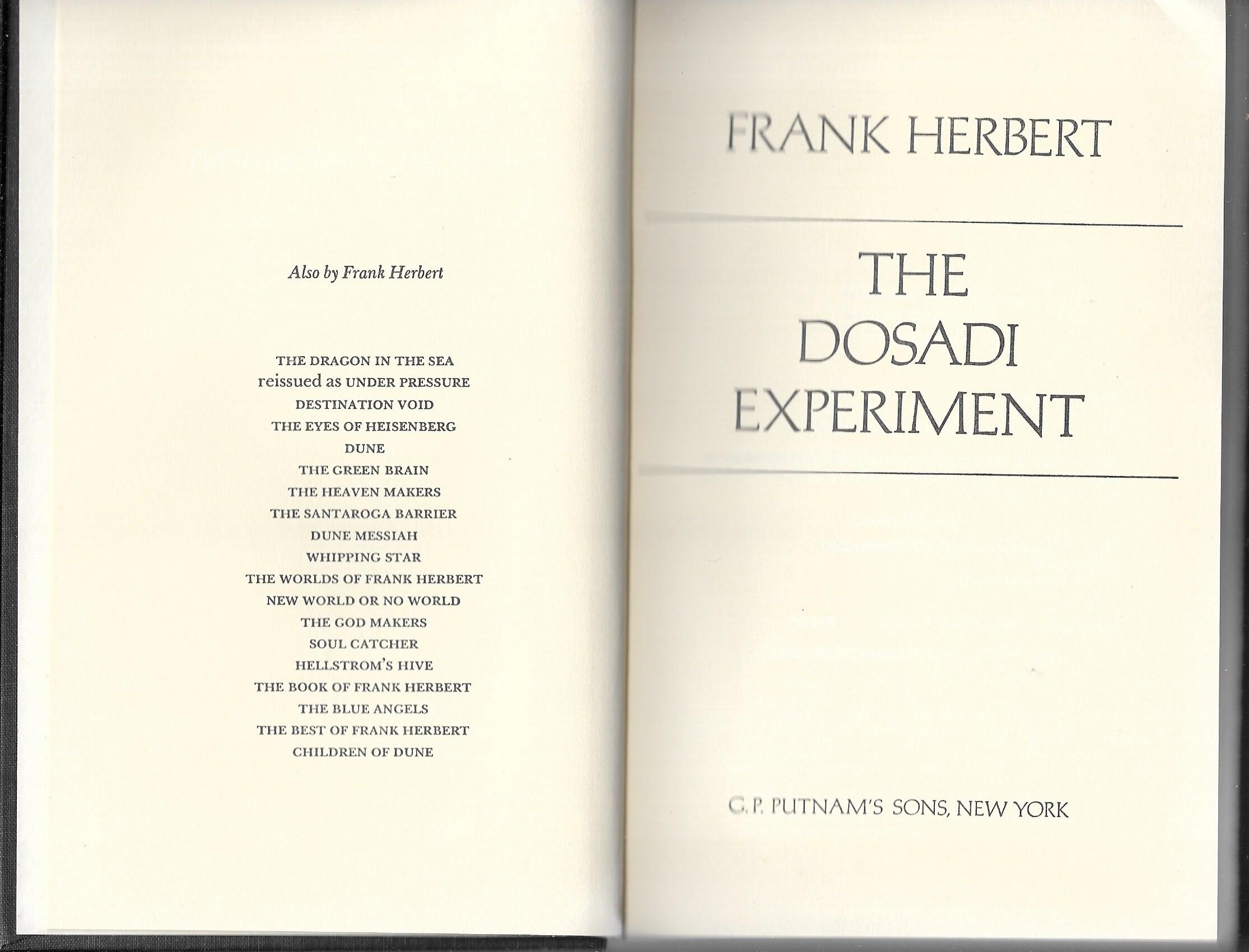 The Dosadi Experiment (consentiency Universe #2) by Frank Herbert (1977 ...