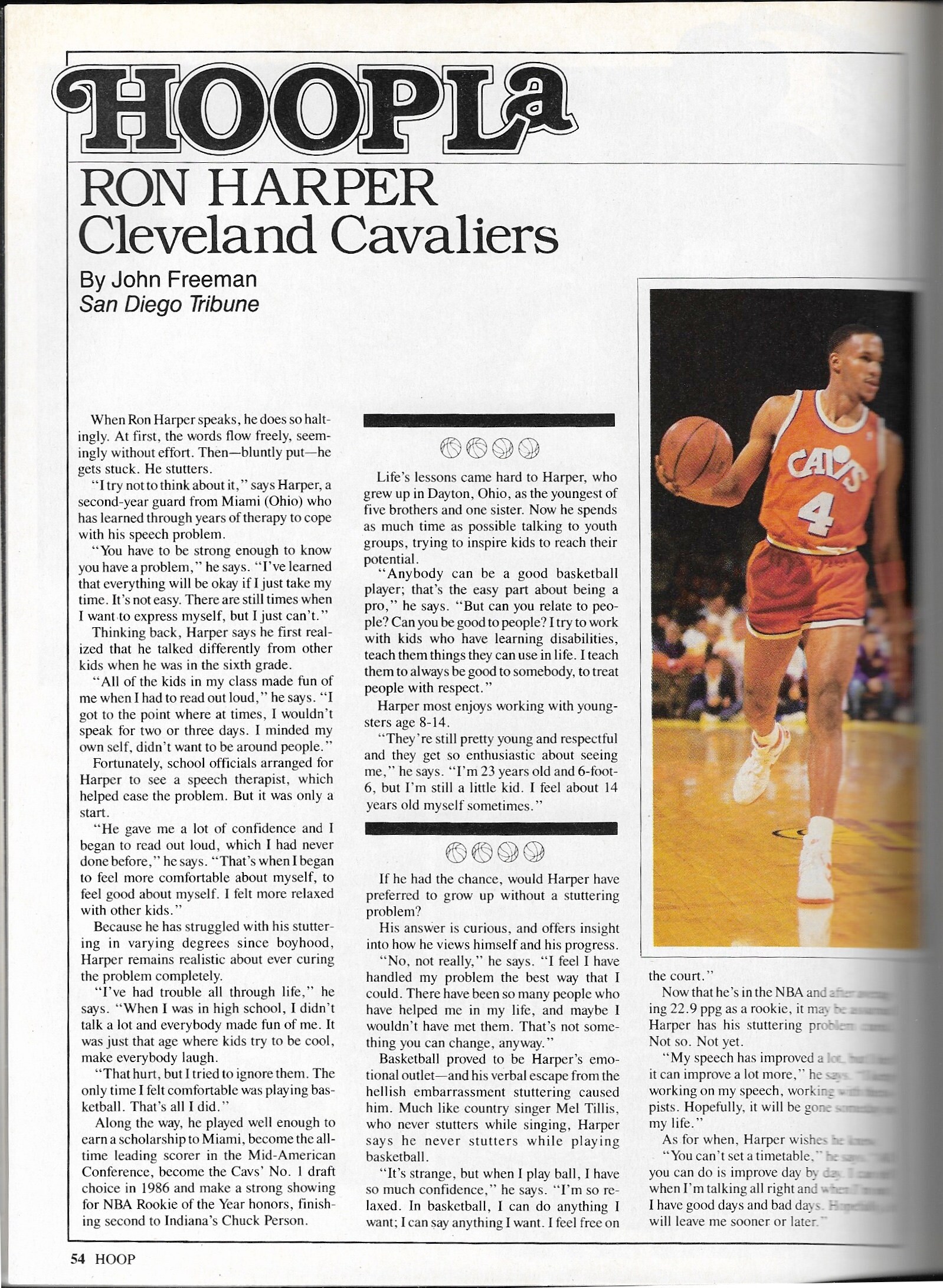 NBA Hoop Magazine 1988 vol. XIV, Issue 3 Houston Rockets Vs. Sacramento ...