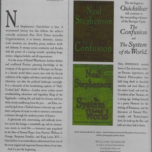 Quicksilver (the Baroque Cycle, Volume One) by Neal Stephenson (2003 ...