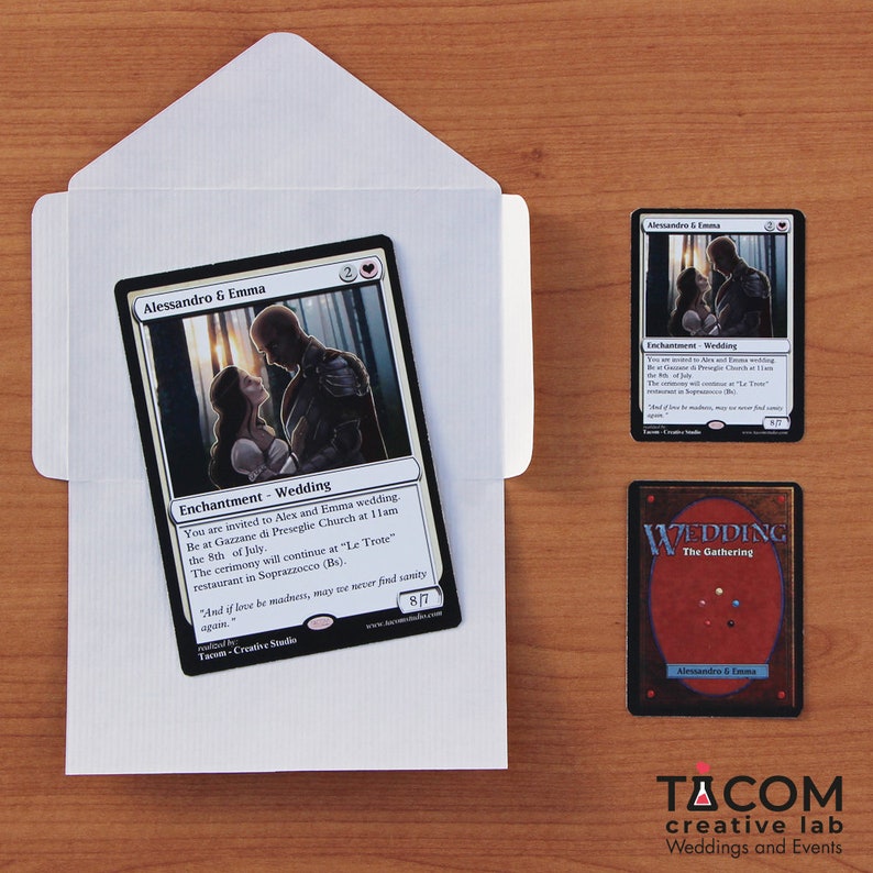 MTG Card Personalised Nerd Wedding Invitation DIGITAL FILE - Etsy