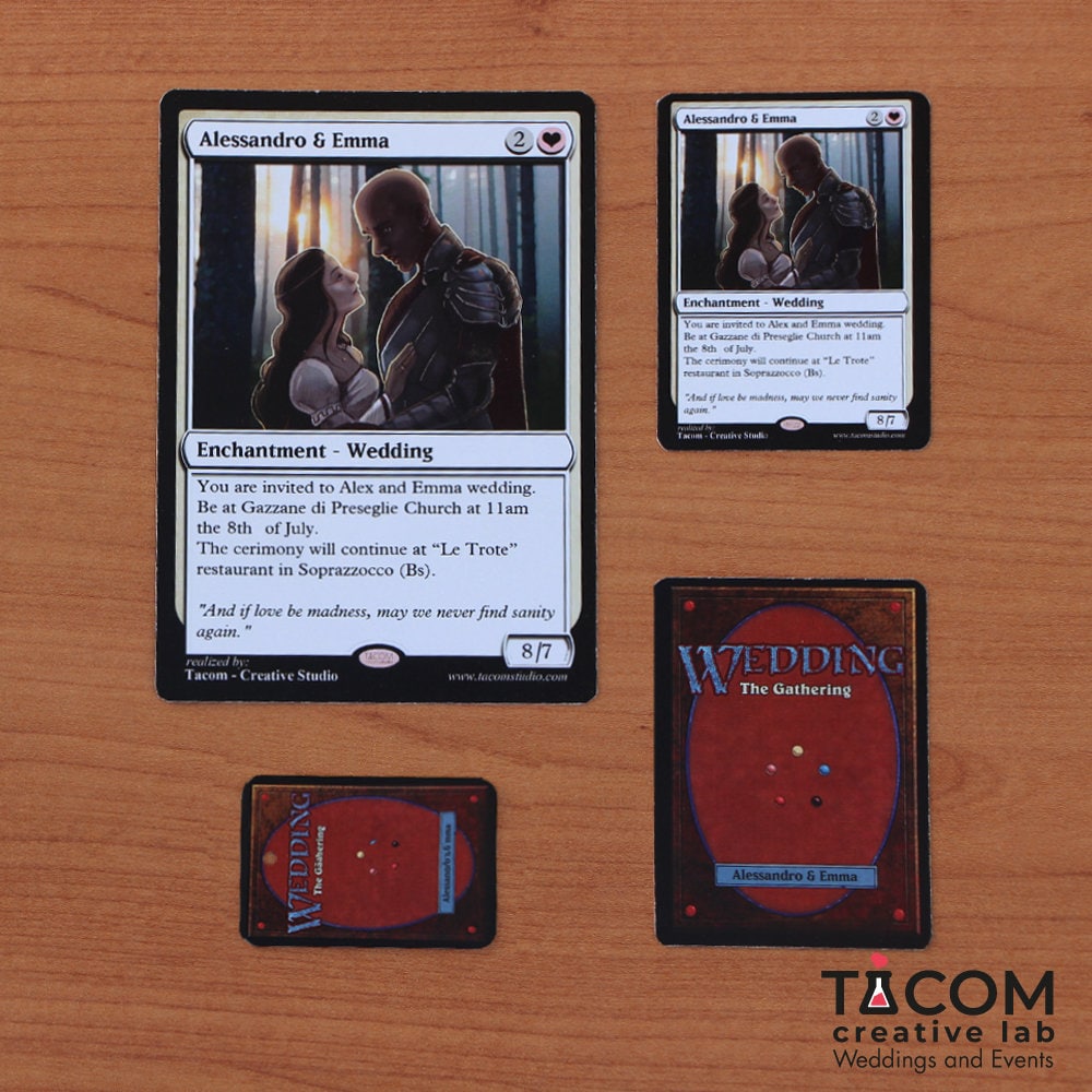 MTG Card Personalised Nerd Wedding Invitation DIGITAL FILE - Etsy
