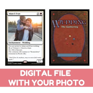 MTG Card Personalised Photo Nerd Wedding Invitation DIGITAL FILE - Etsy