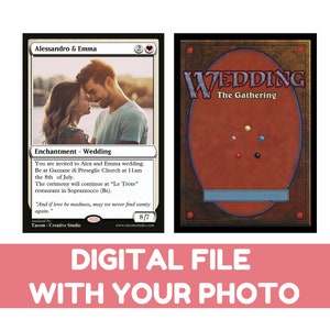 MTG Card Personalised Photo Nerd Wedding Invitation DIGITAL FILE - Etsy