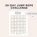 30-day Jump Rope Challenge Printable | Beginner Fitness Plan - Etsy
