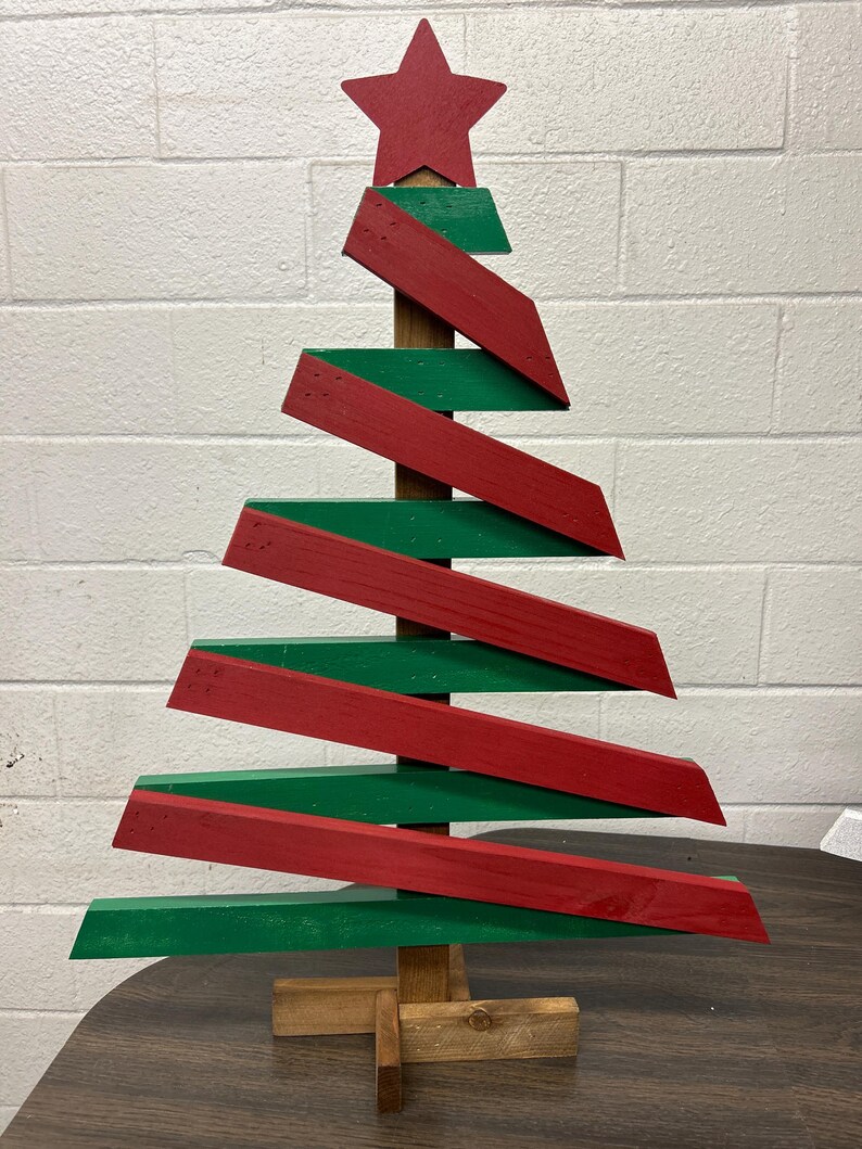 Spiral Wooden Christmas Trees - Etsy