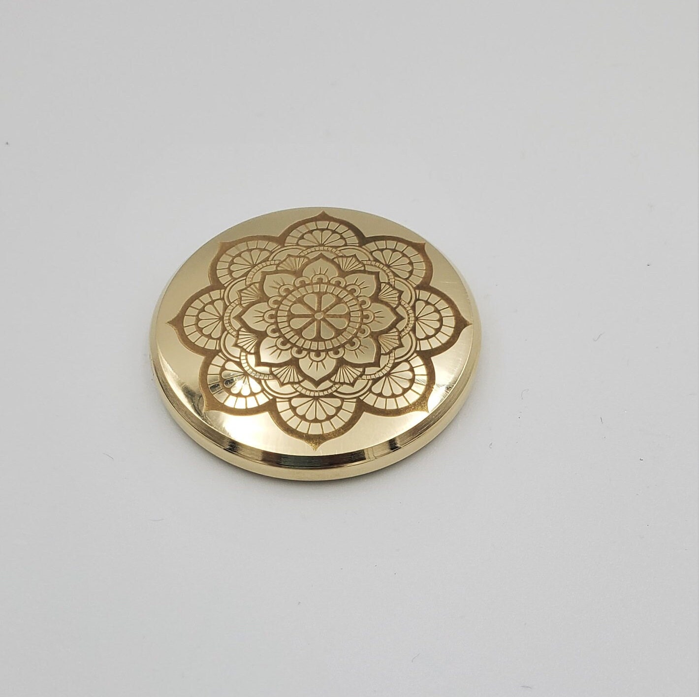 Brass Laser Engraved Design Worry Coin, Contact Coin, Skill Toy, Fidget ...