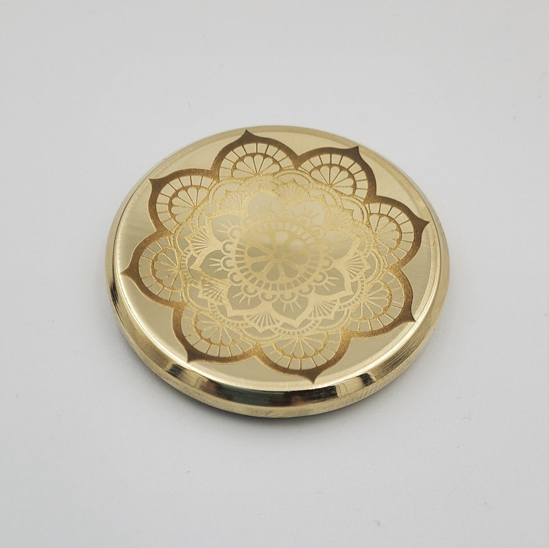 Brass Laser Engraved Design Worry Coin, Contact Coin, Skill Toy, Fidget ...