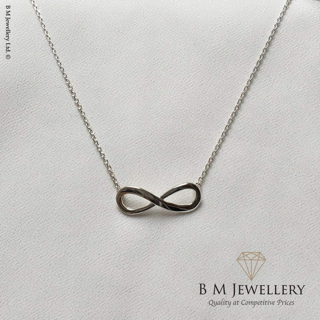925 Sterling Silver Infinity Symbol Pendant & Chain to - Etsy
