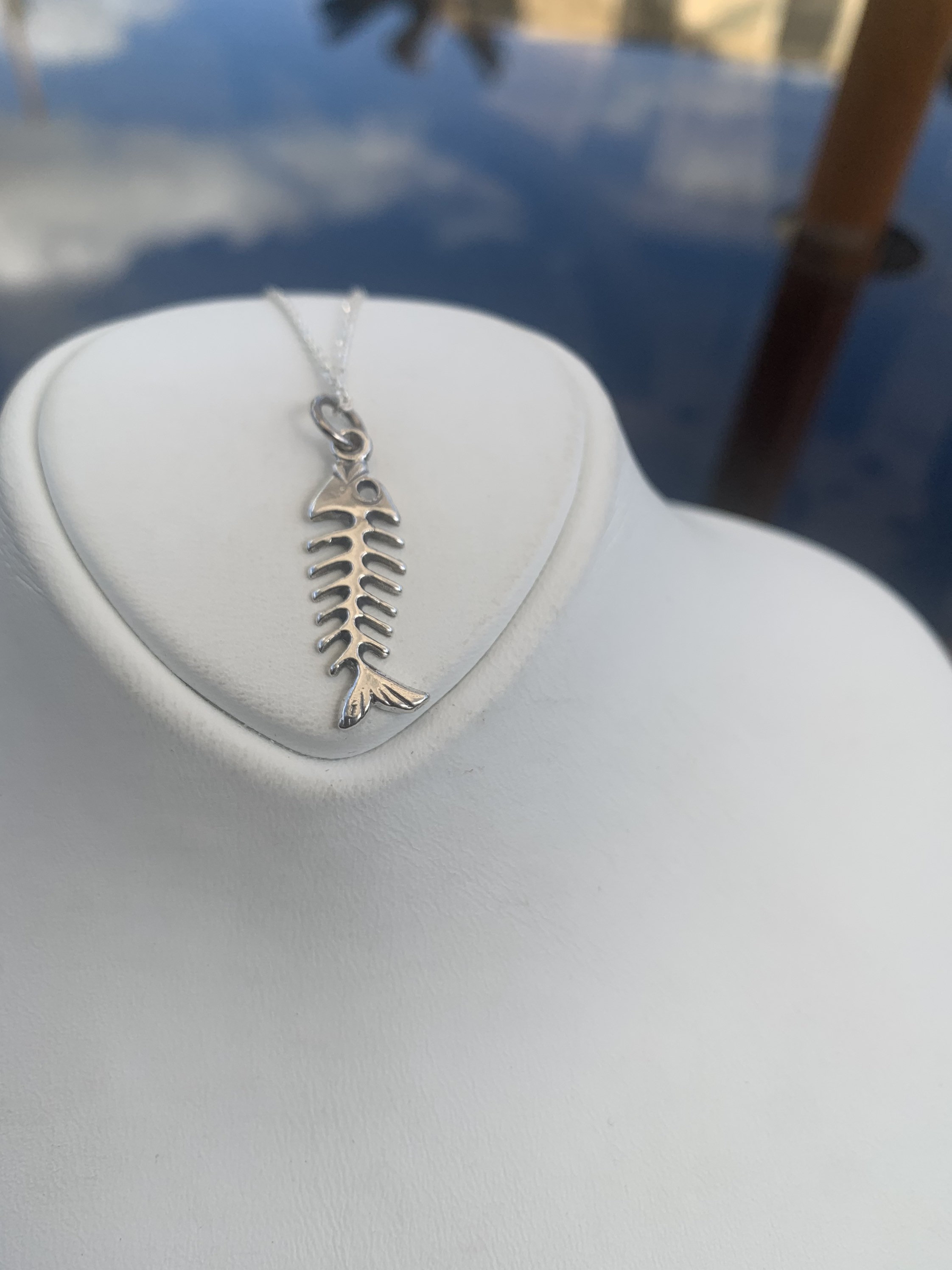 925 Silver Fish Bone Skeleton Necklace - Etsy