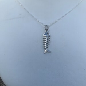 925 Silver Fish Bone Skeleton Necklace - Etsy