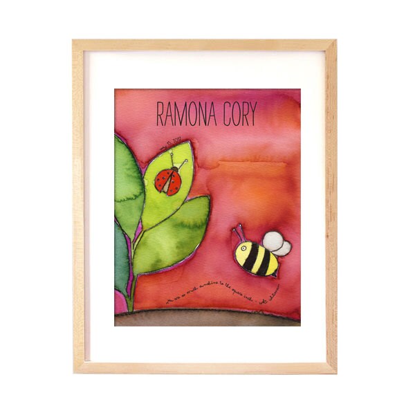 Snuggle Bugs - Watercolor Personalized Name Print - Etsy