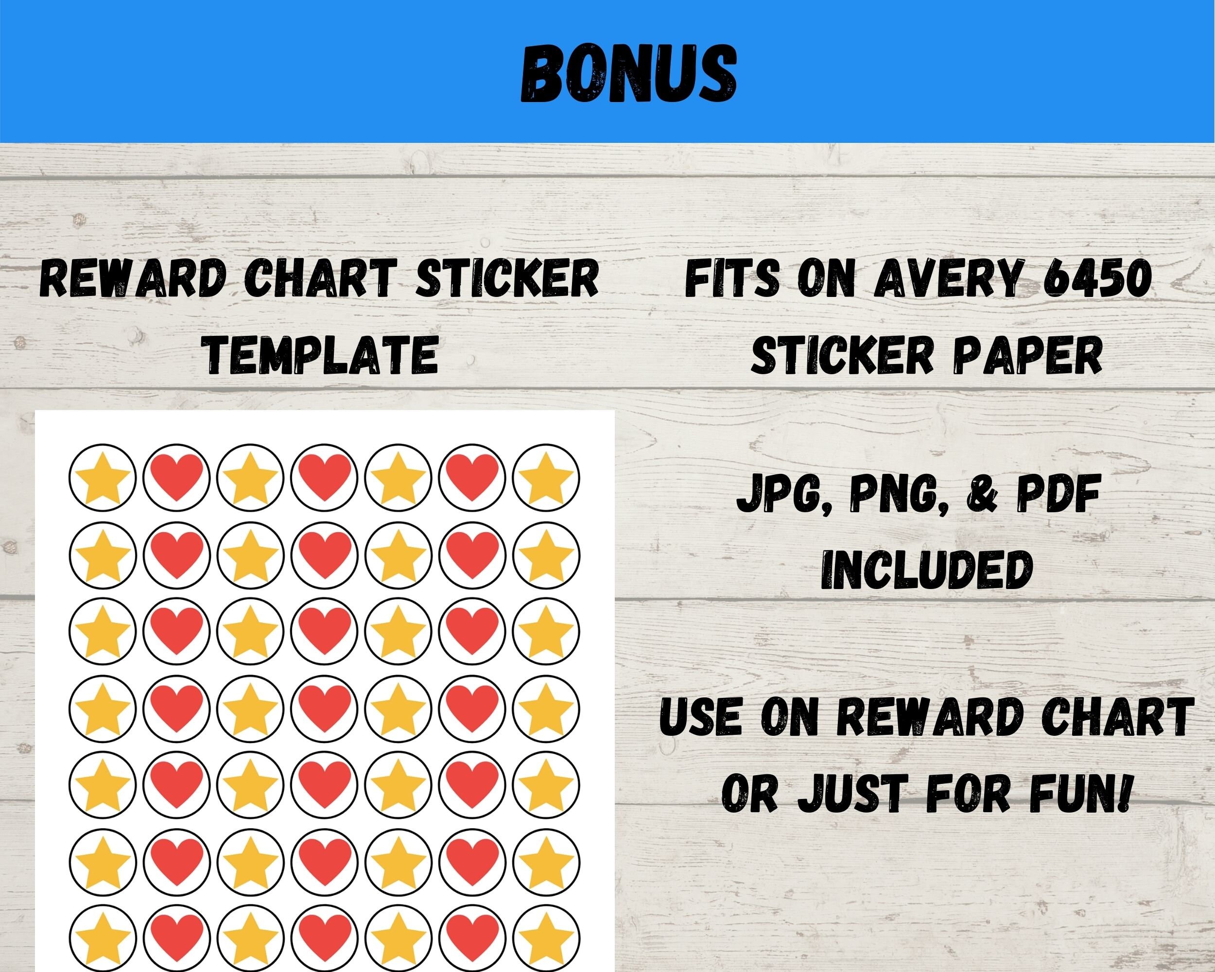 Kids Reward Coupons-instant Download-bonus Reward Chart & Sticker ...