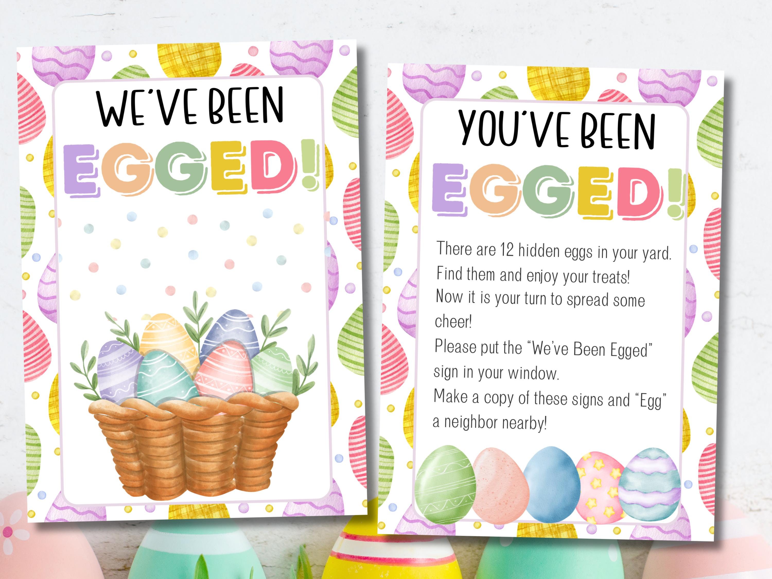 Egged Easter Game Printable Youve Been Egged Game Printable Weve Been ...