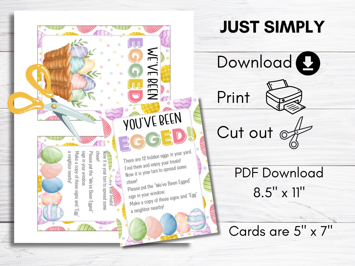 Egged Easter Game Printable Youve Been Egged Game Printable Weve Been ...
