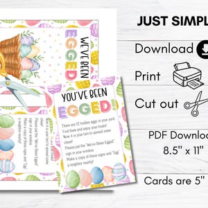 Egged Easter Game Printable Youve Been Egged Game Printable Weve Been ...
