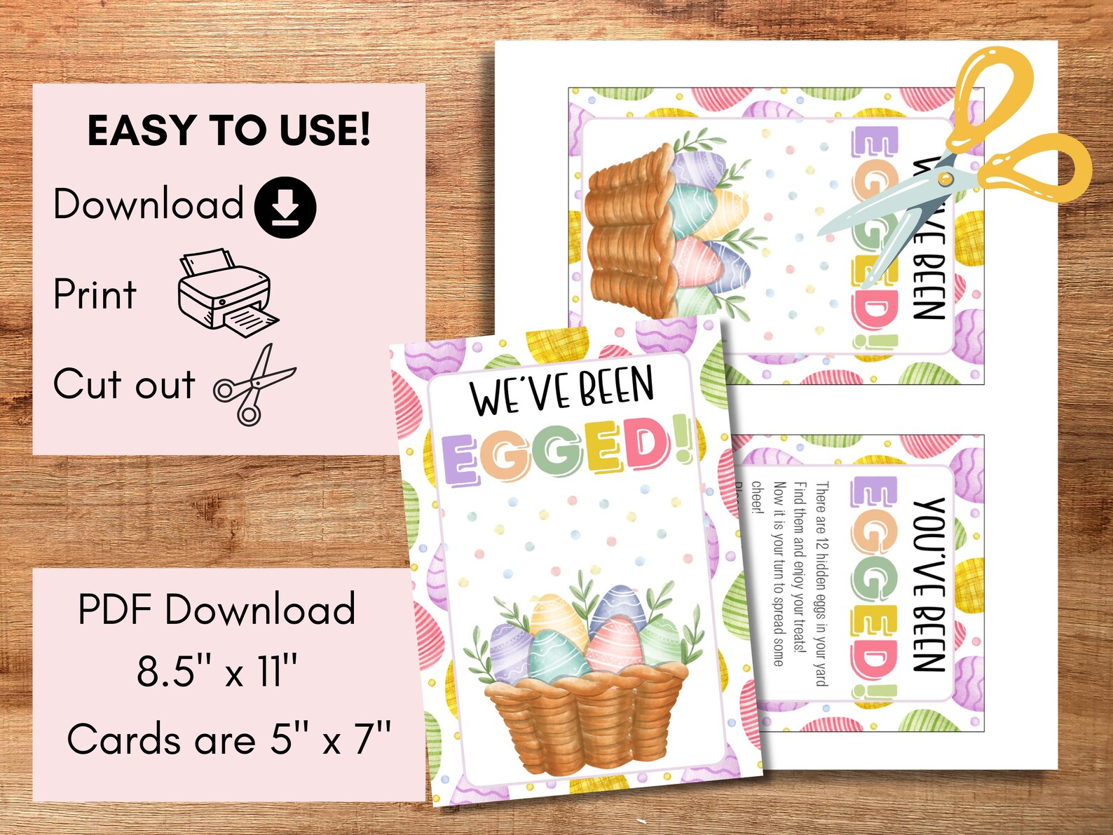 Egged Easter Game Printable Youve Been Egged Game Printable Weve Been ...