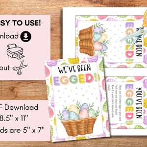 Egged Easter Game Printable Youve Been Egged Game Printable Weve Been ...