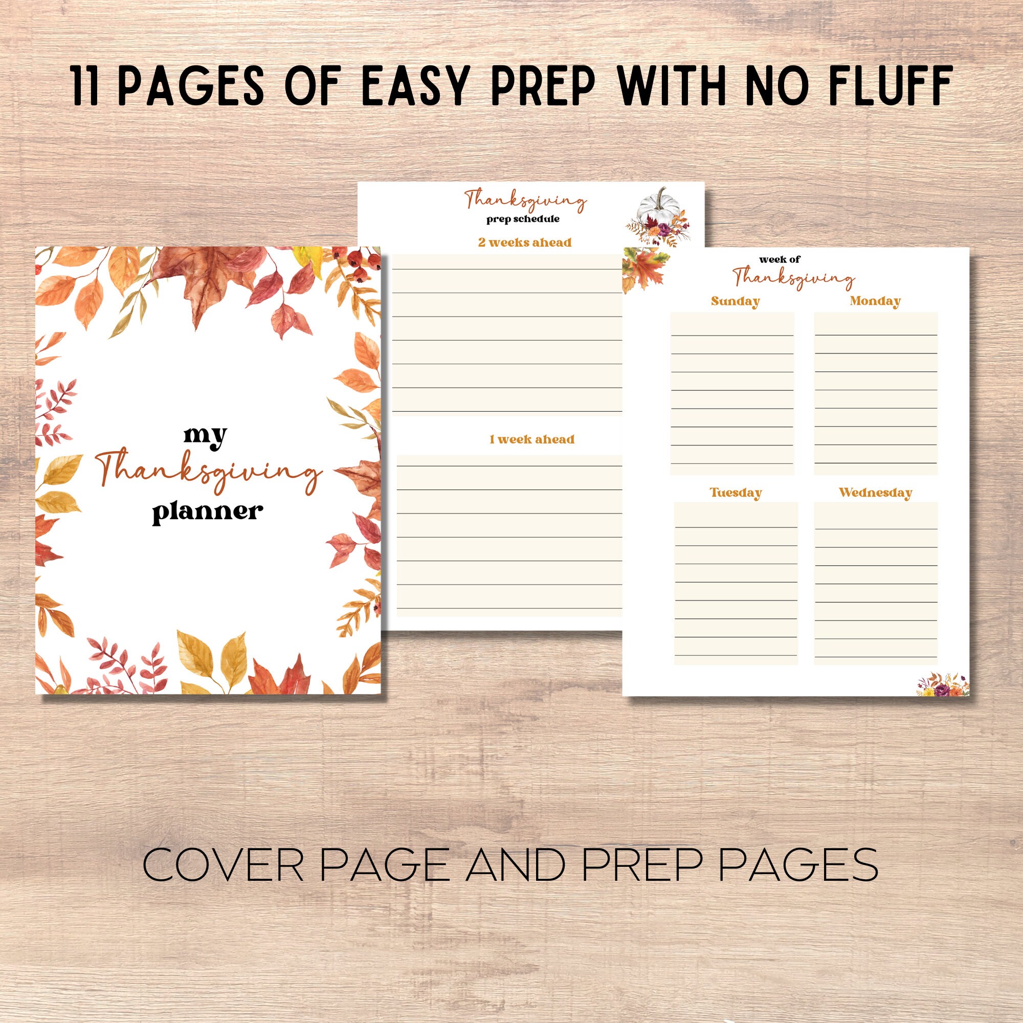 Thanksgiving Planner - Easy Thanksgiving Planner - Holiday Planner ...