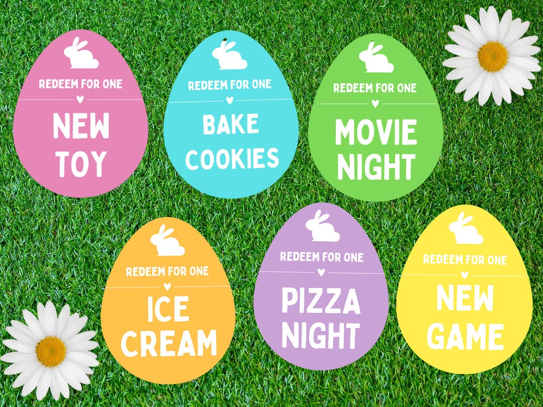 Easter Egg Tokens Printable Easter Egg Coupons Printable Kids Easter ...