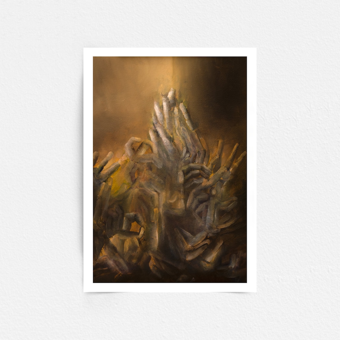 Surrealist Body Movement Oil Painting, Surrealism Hands Art Print - Etsy