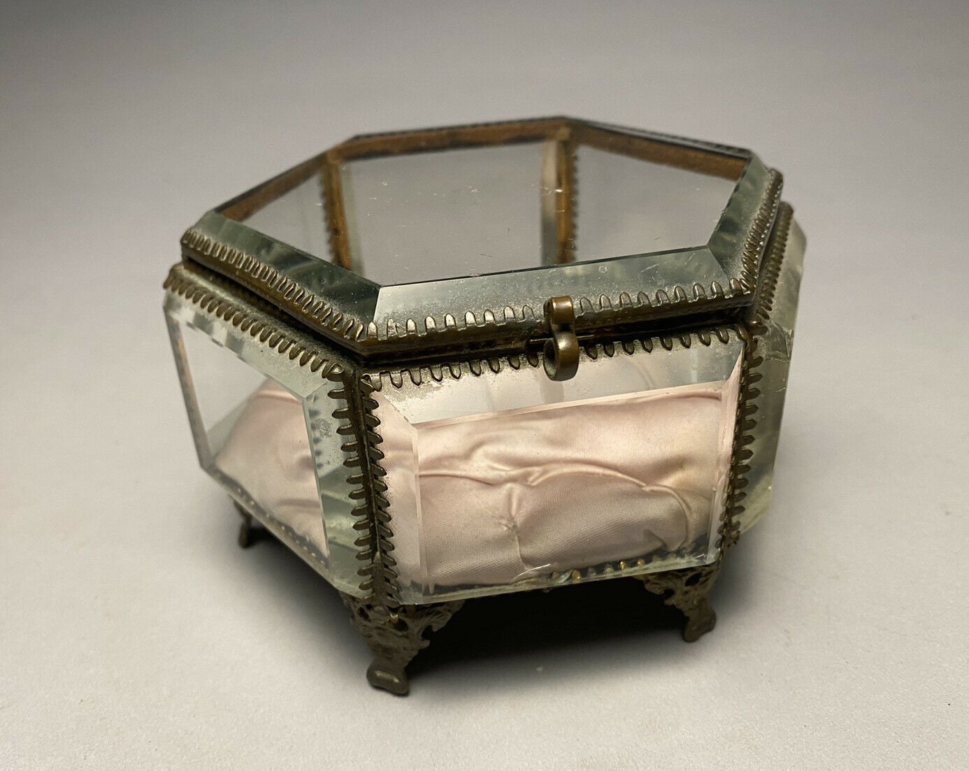 French Bronze Crystal Glass Casket Box - Etsy