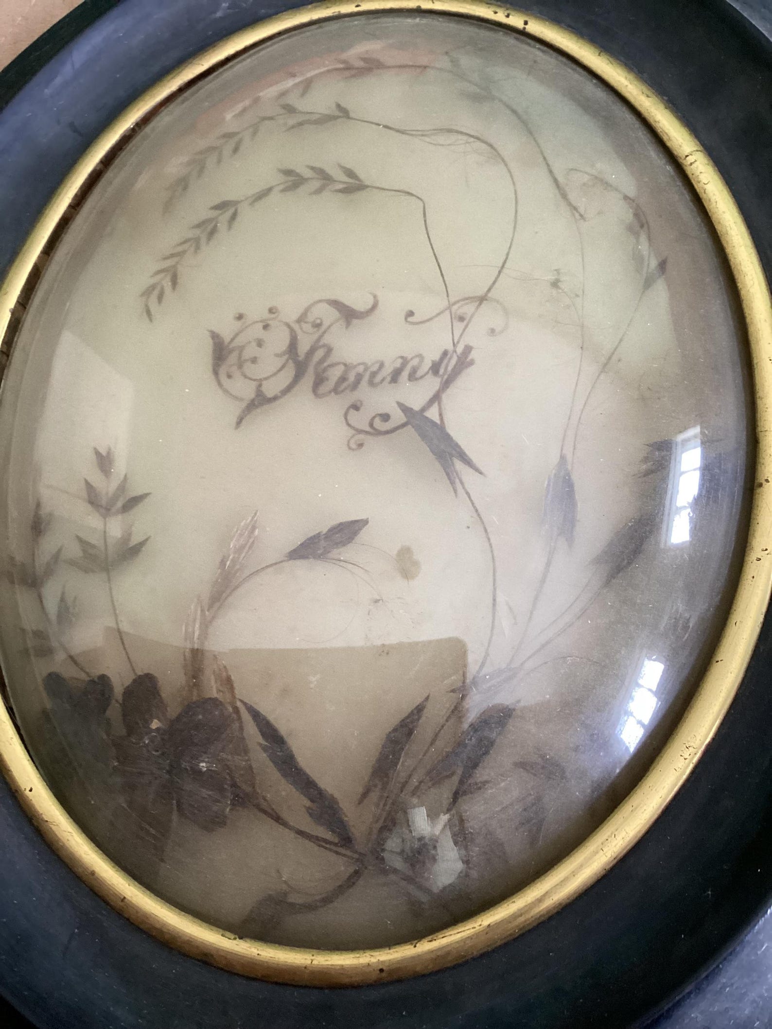 French Mourning Hair Shadow Box - Etsy