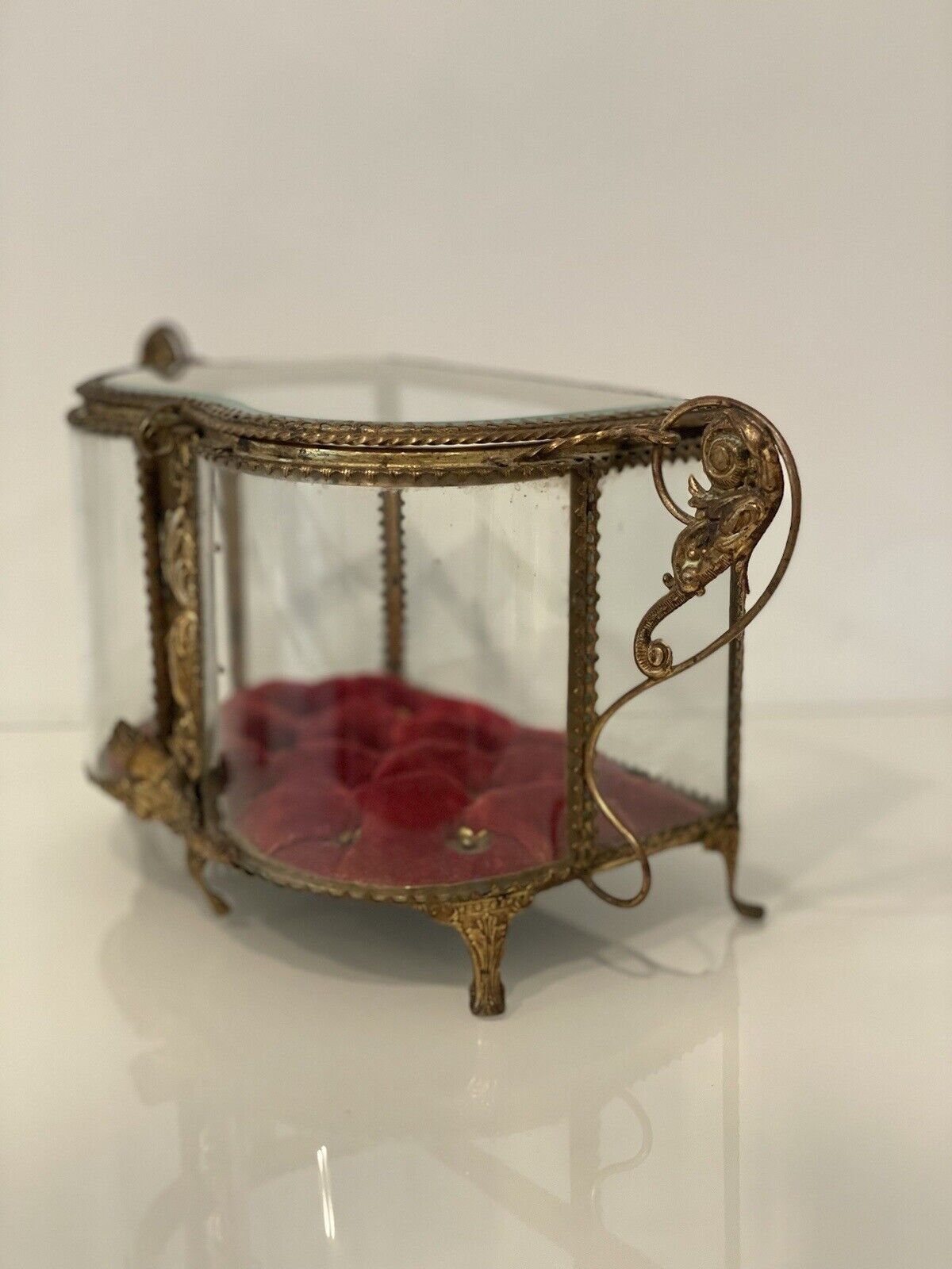 French Glass Vitrine Bridal Casket Box - Etsy