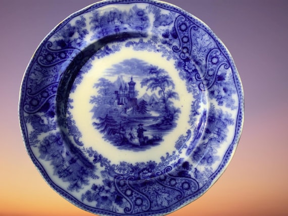 Flow Blue Middleport Pottery Dinner Plate - Etsy